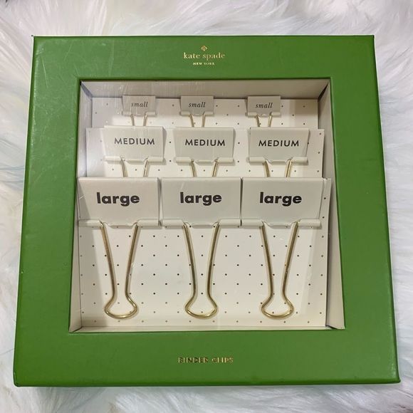 kate spade | Office | Kate Spade Binder Clip Set | Poshmark